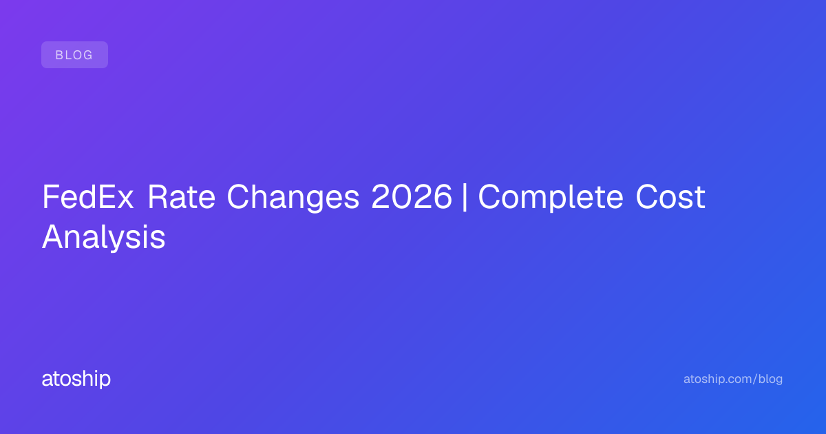 FedEx Rate Changes 2026 | Complete Cost Analysis | atoship