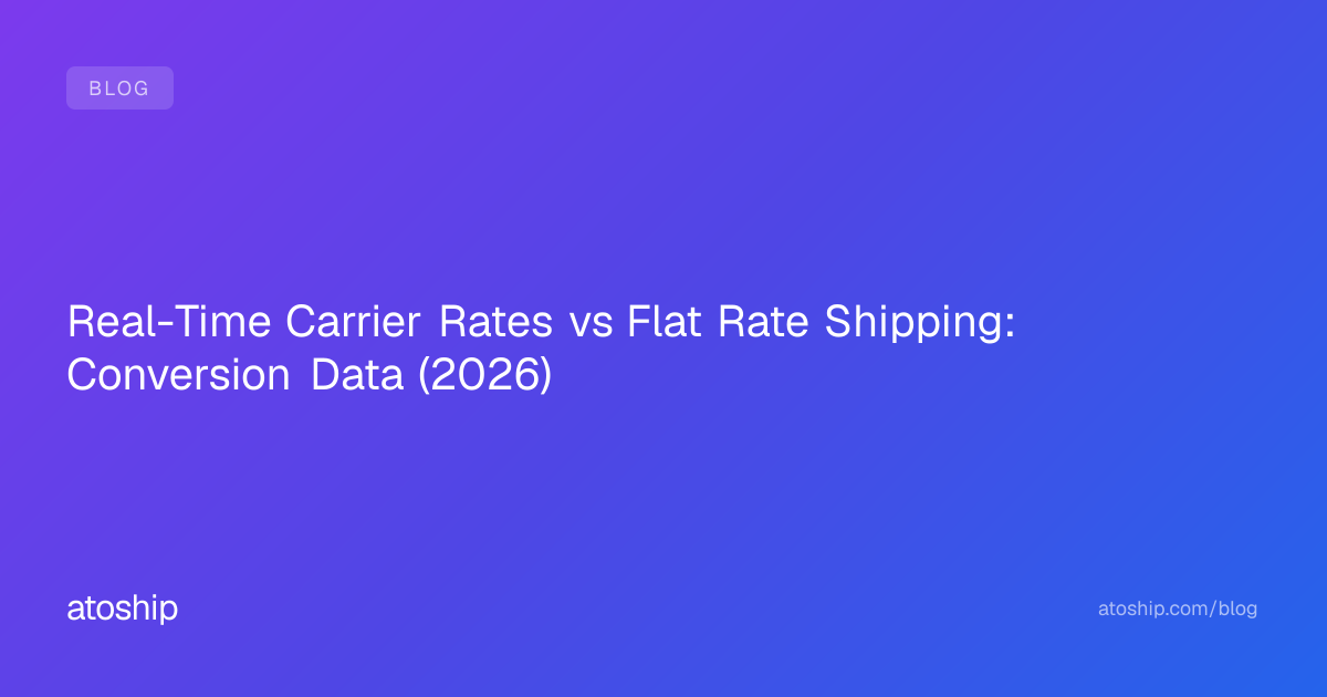 Real-Time Carrier Rates vs Flat Rate Shipping: Conversion Data (2026 ...
