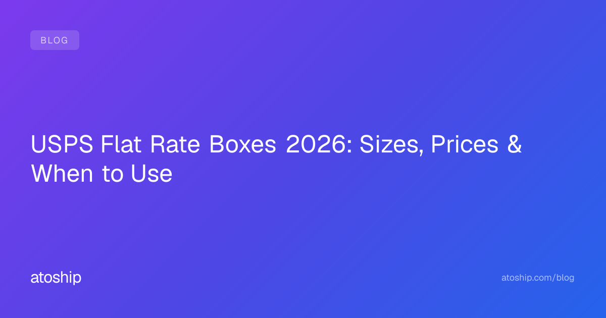 USPS Flat Rate Boxes 2026: Sizes, Prices & When to Use | atoship