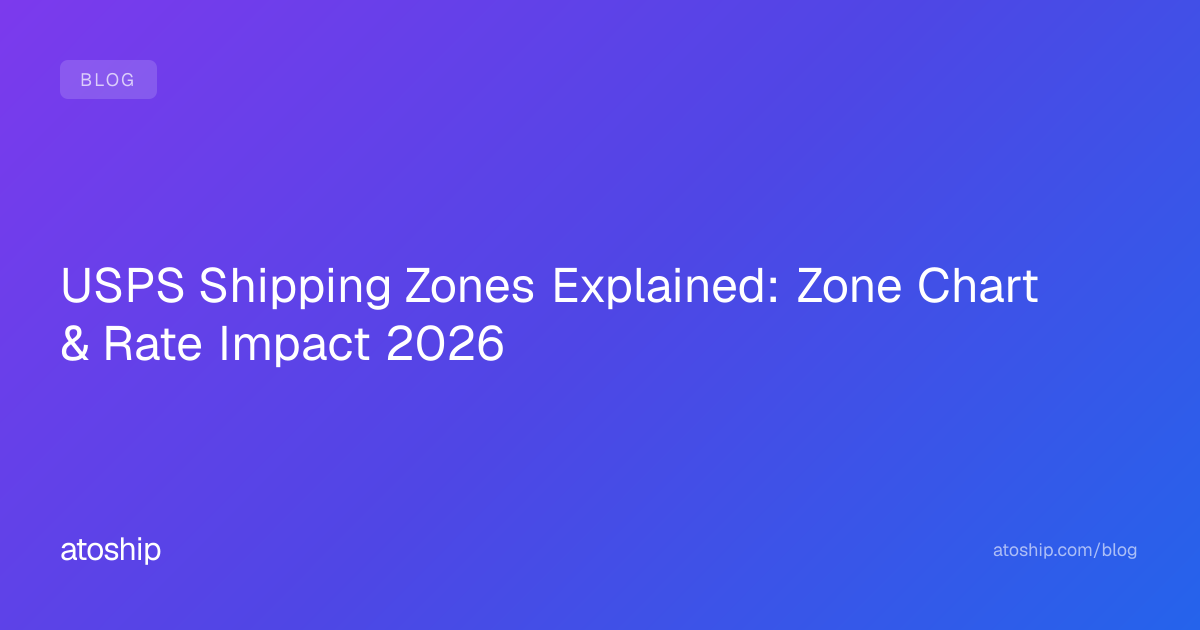 USPS Shipping Zones Explained: Zone Chart & Rate Impact 2026 | atoship